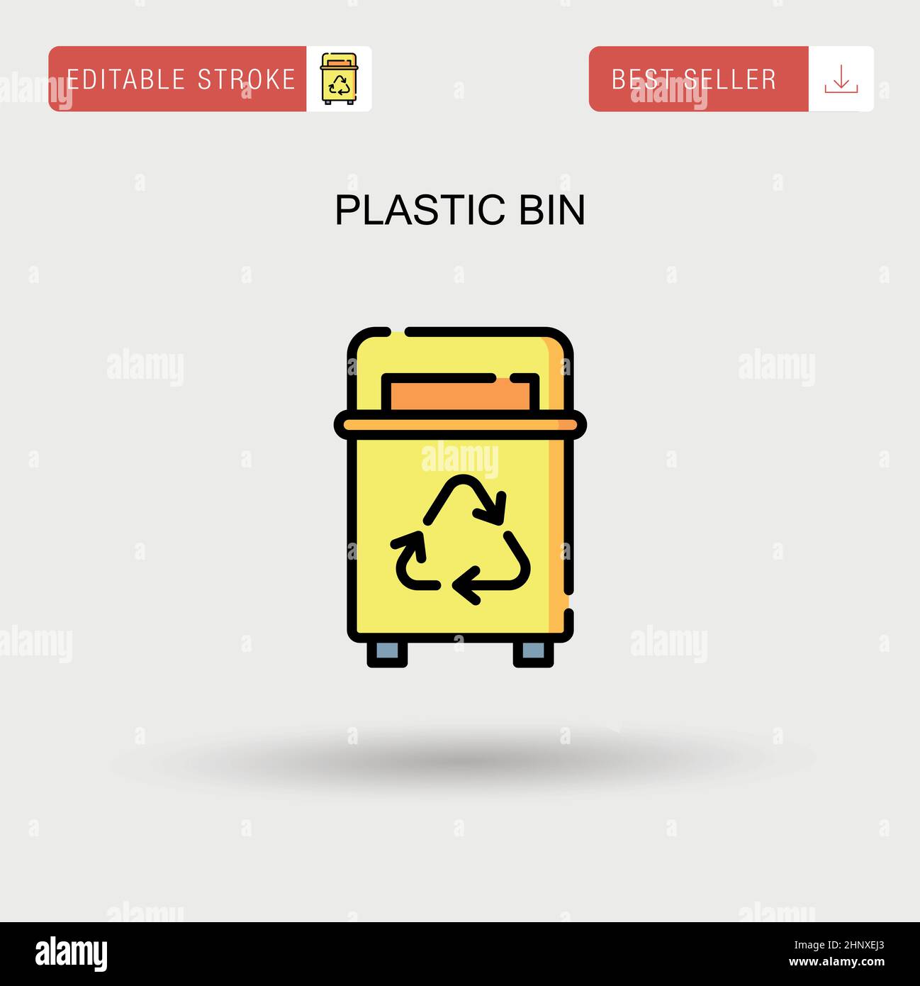 Blue plastic box isolated recycling Stock Vector Images - Alamy
