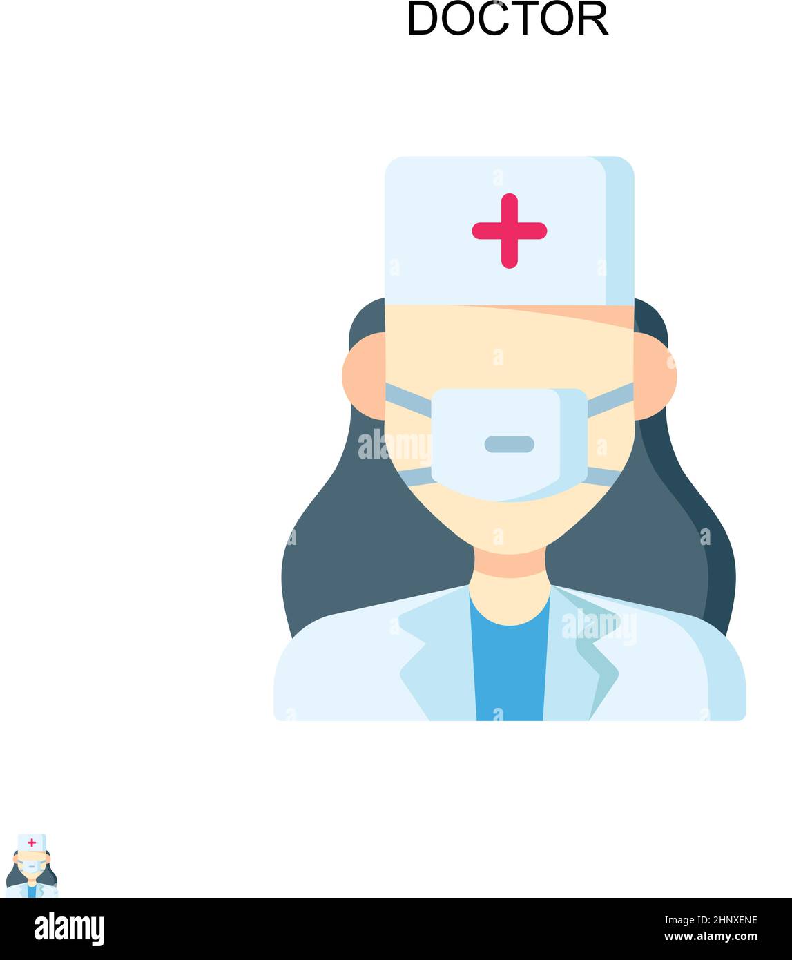 Doctor Simple vector icon. Illustration symbol design template for web ...