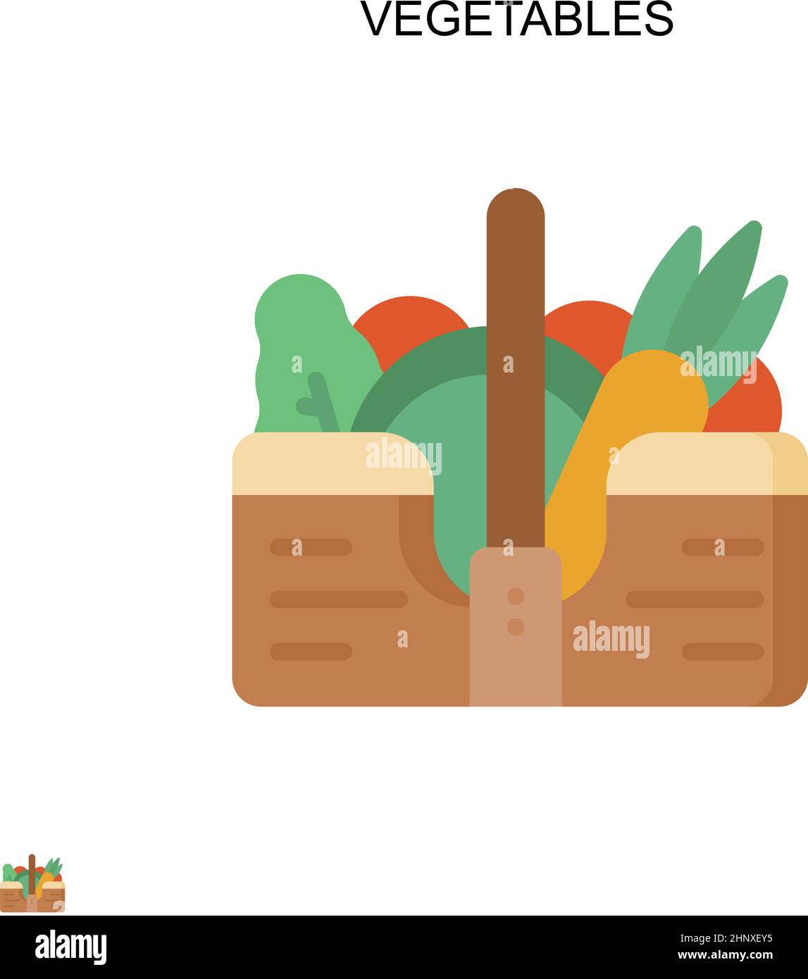 Vegetables Simple vector icon. Illustration symbol design template for ...