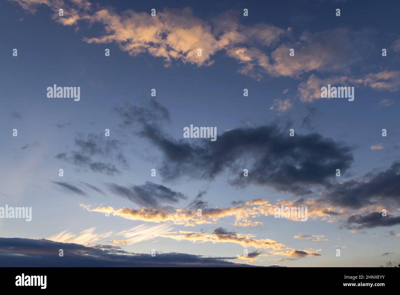 Beautiful sky with cloud before sunset Stock Photo - Alamy