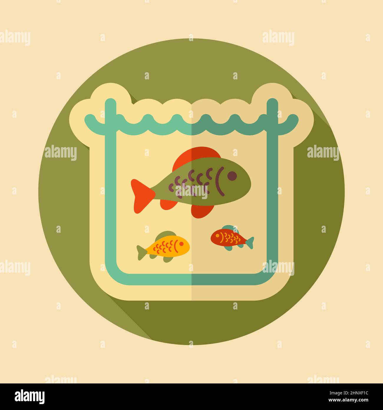 Fish in a pond or aquarium icon. Farm animal sign. Graph symbol for ...
