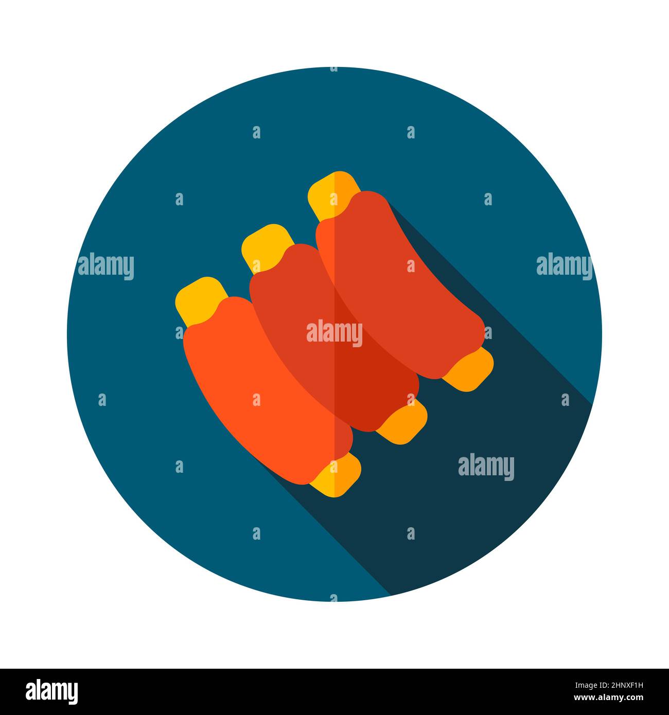 Ribs food meat icon. Farm animal sign. Graph symbol for your web site ...