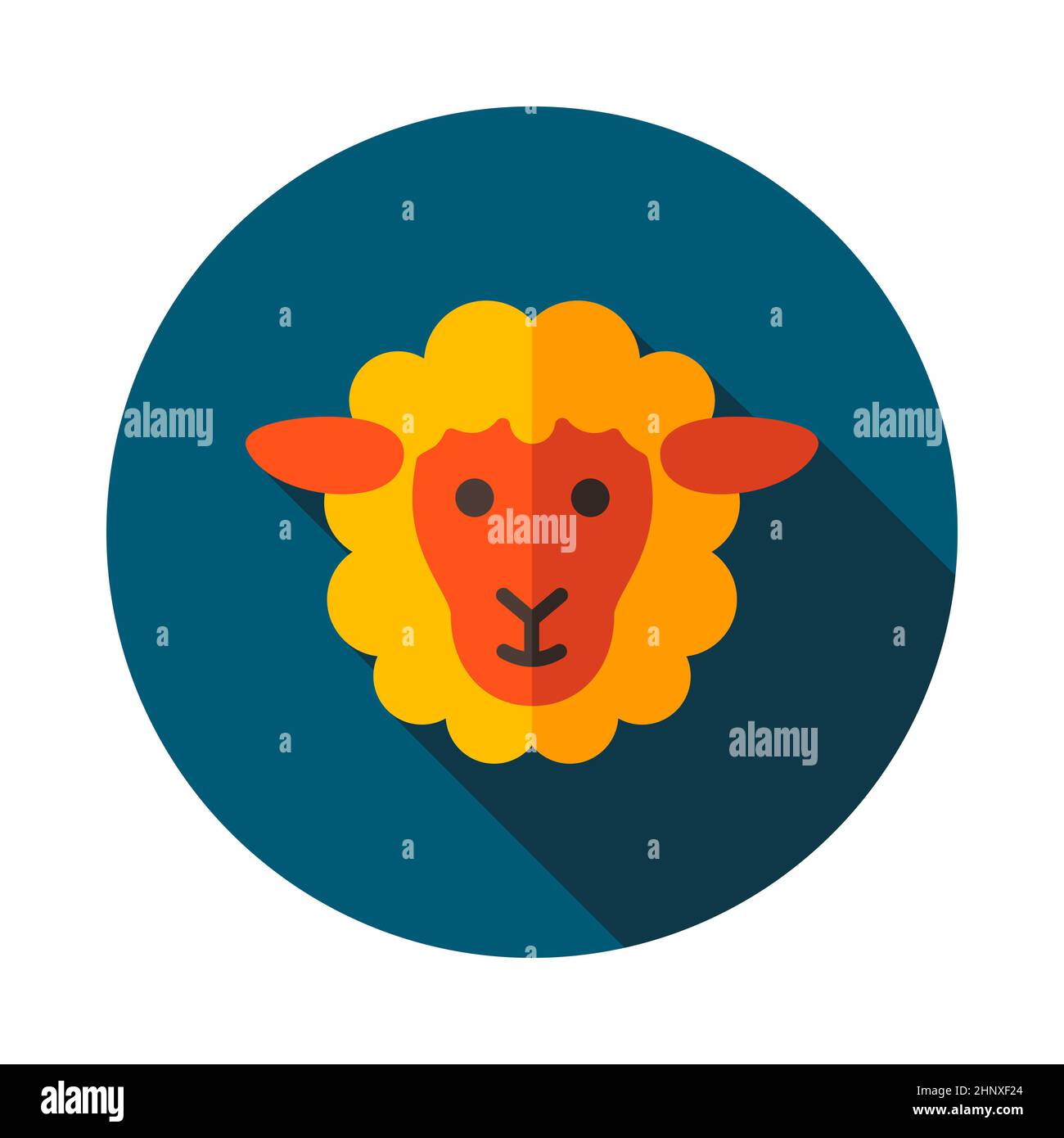 Sheep icon. Animal head. Farm sign. Graph symbol for your web site ...