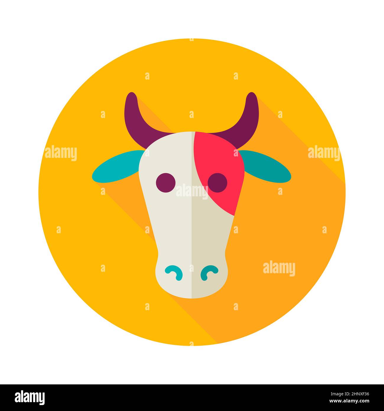 Cow icon. Animal head. Farm sign. Graph symbol for your web site design ...