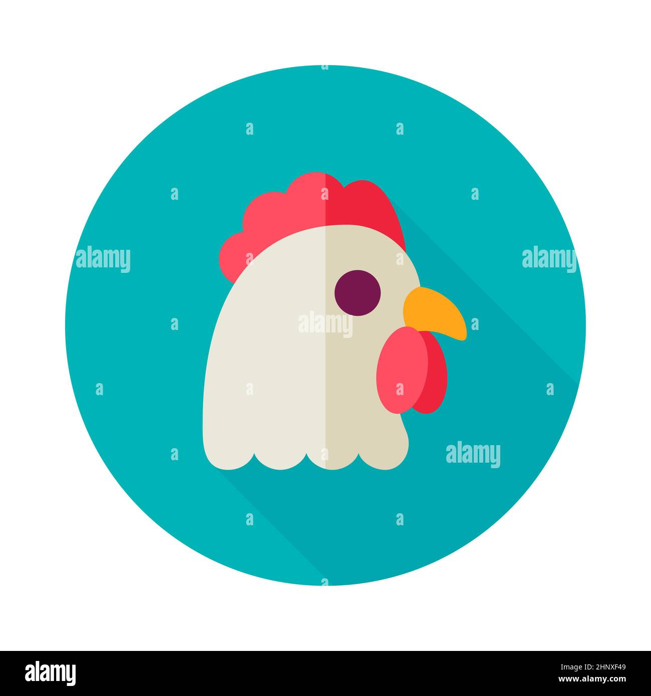 Chicken icon. Animal head. Farm sign. Graph symbol for your web site ...