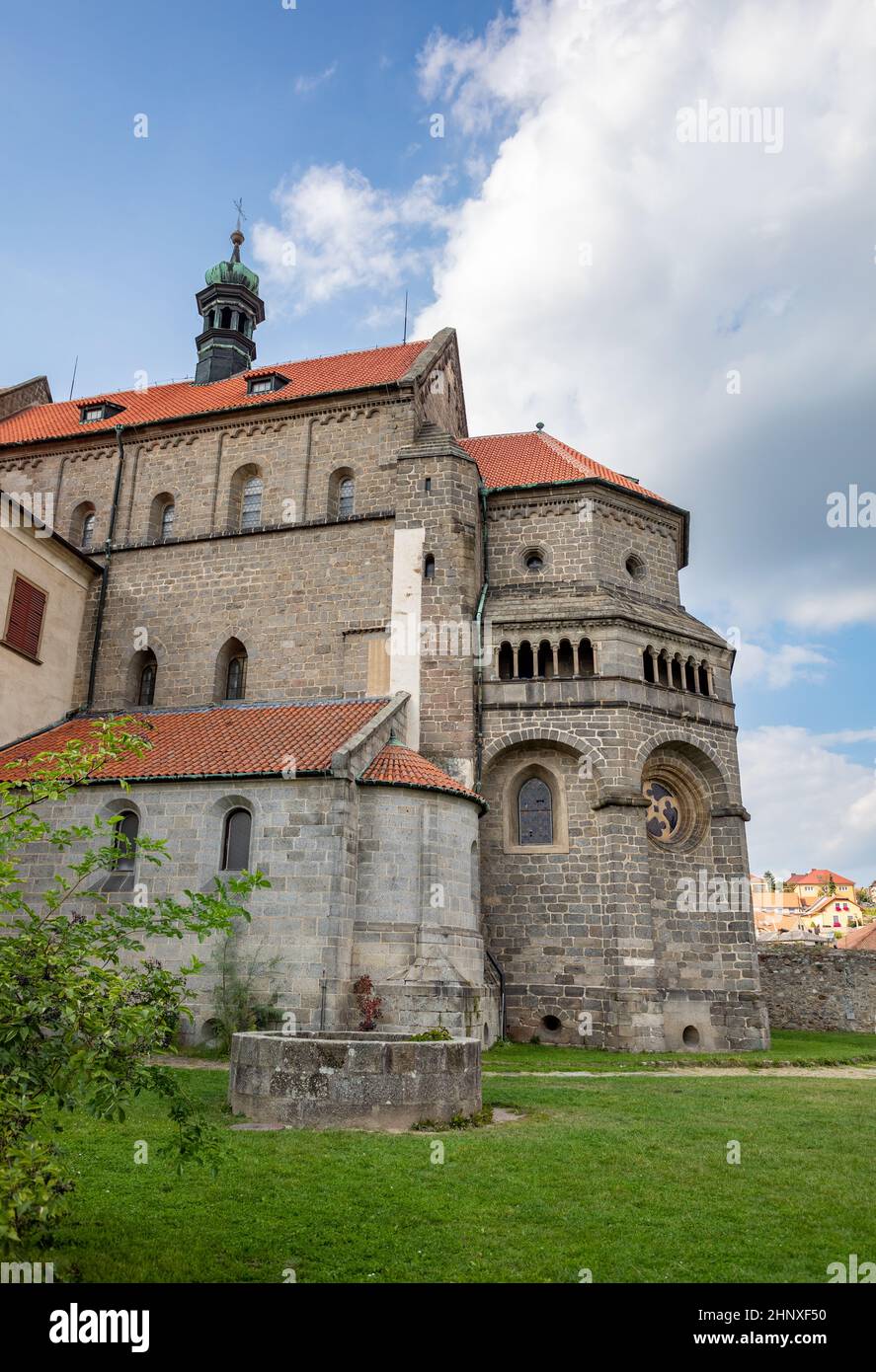 Old St. Procopius basilica and monastery, town Trebic, UNESCO city, the ...