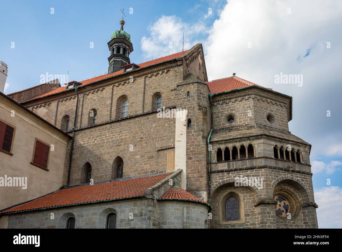 Old St. Procopius basilica and monastery, town Trebic, UNESCO city, the ...