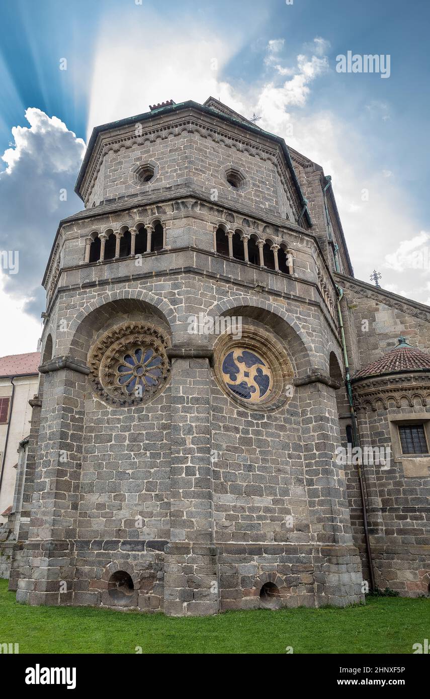 Old St. Procopius basilica and monastery, town Trebic, UNESCO city, the ...