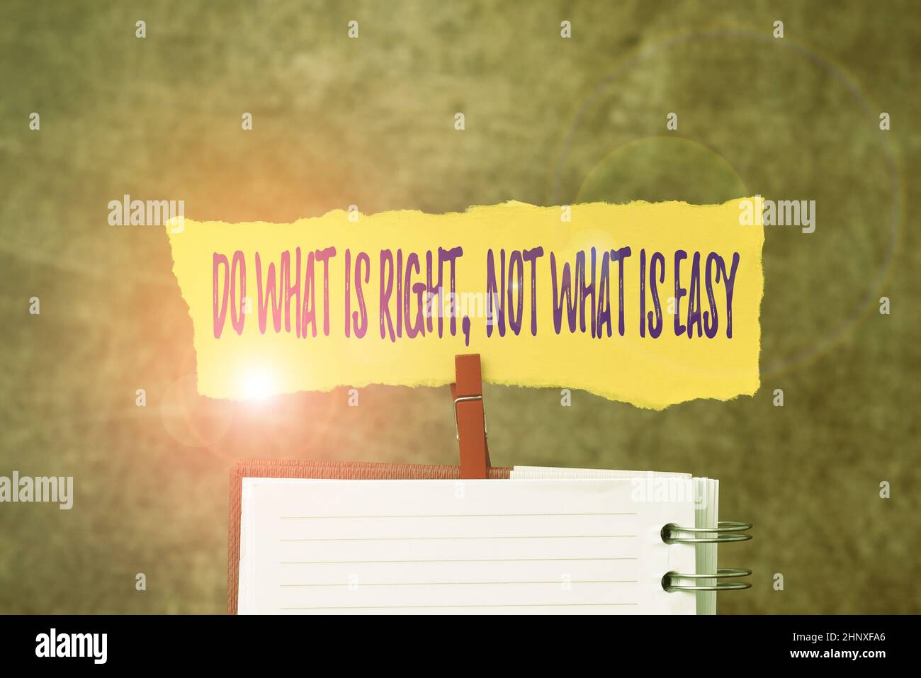 Hand writing sign Do What Is Right Not What Is Easy, Business approach ...