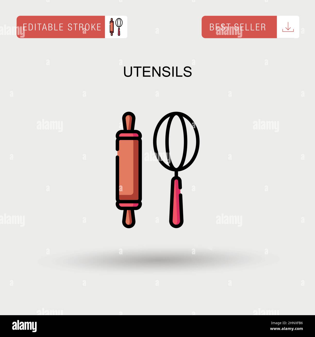 Vintage kitchen utensils knife Stock Vector Images - Alamy