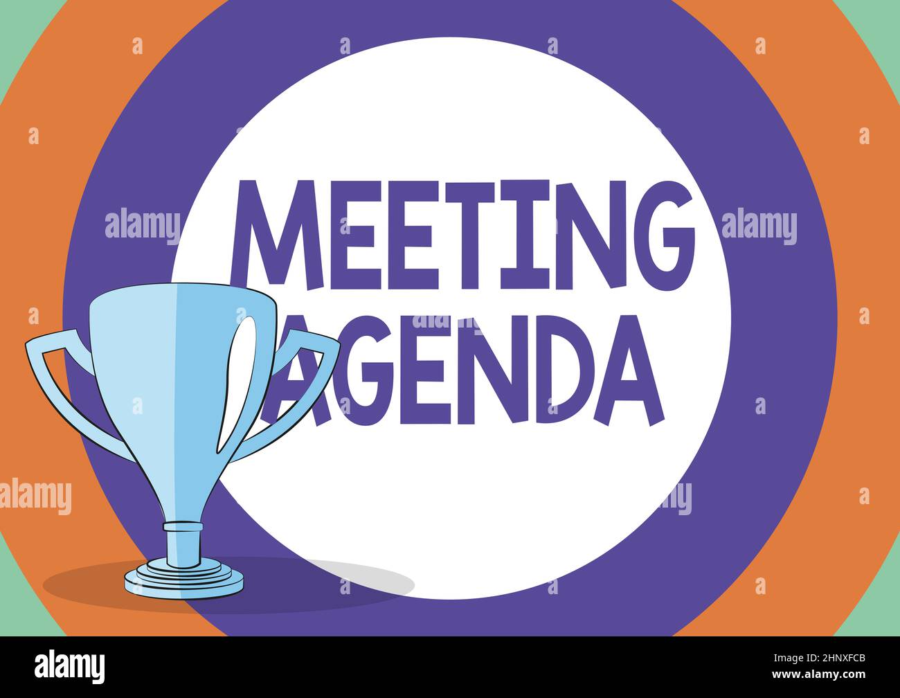 Conceptual display Meeting Agenda, Business concept items that ...
