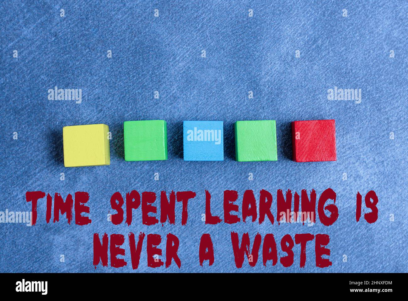 Handwriting text Time Spent Learning Is Never A Waste, Concept meaning ...