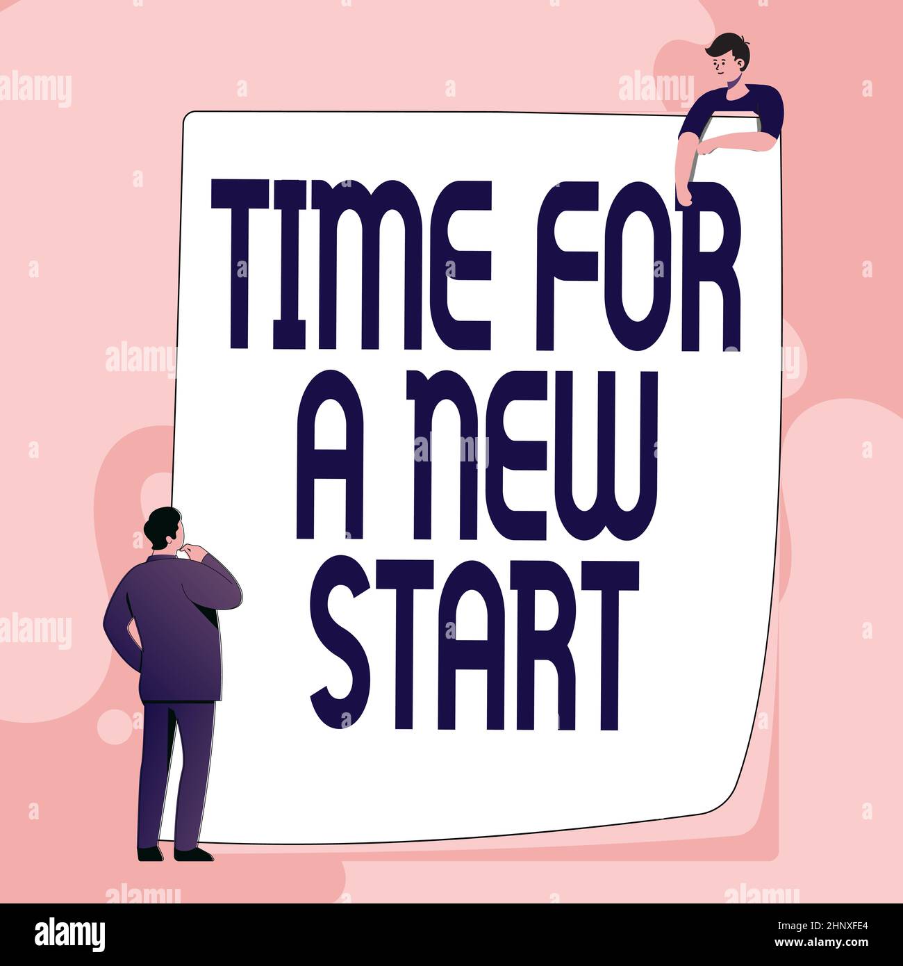 Handwriting text Time For A New Start, Business approach something is ...