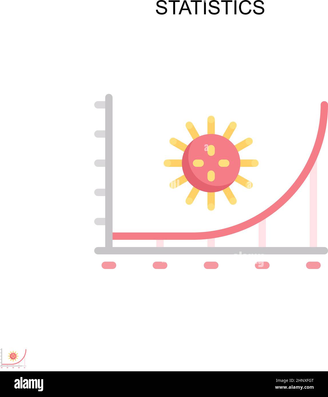 Statistics Simple vector icon. Illustration symbol design template for ...