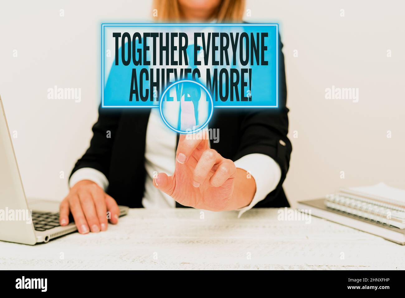 Text sign showing Together Everyone Achieves More, Conceptual photo ...
