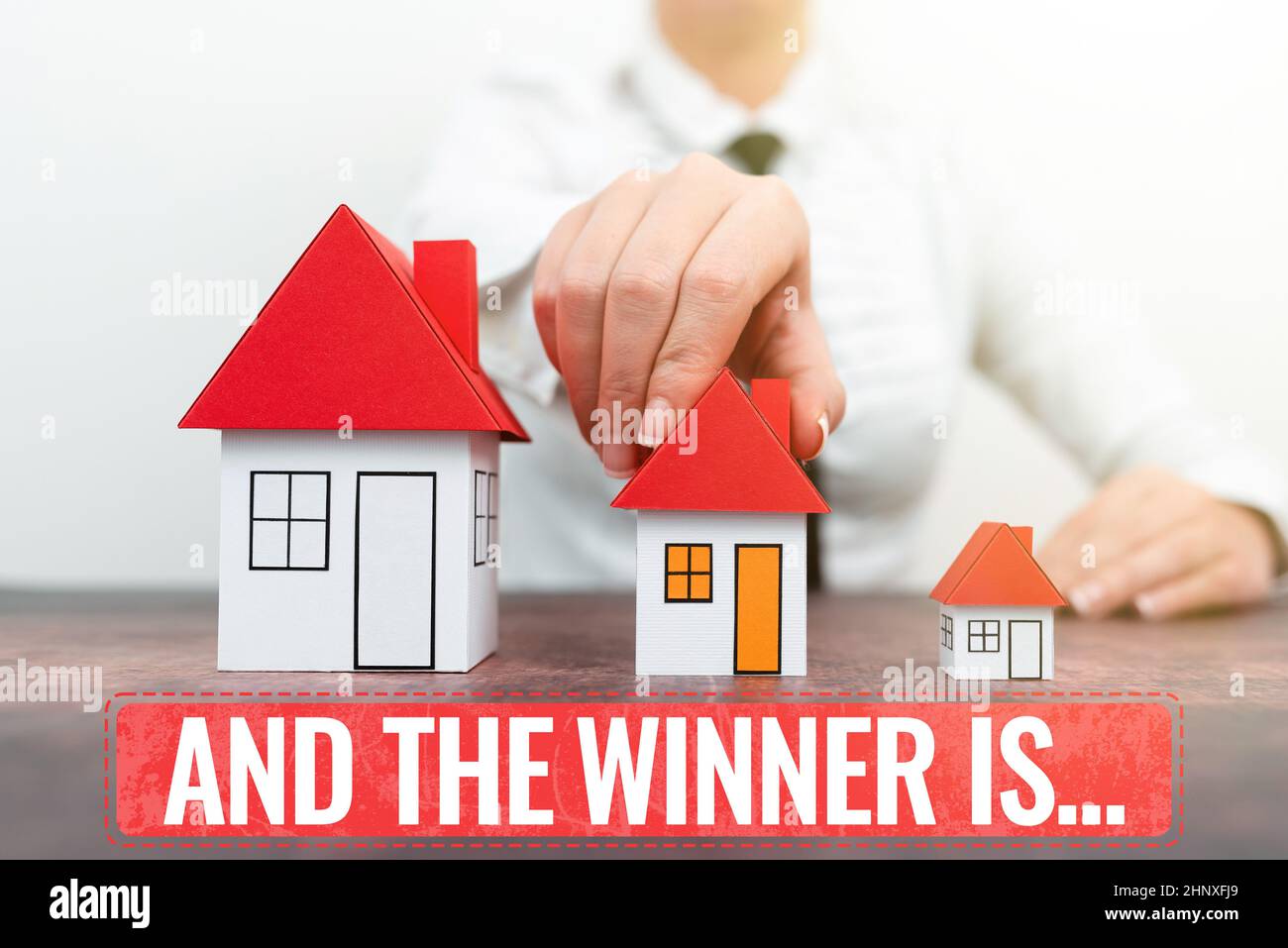 Conceptual display And The Winner Is, Concept meaning announcing who ...