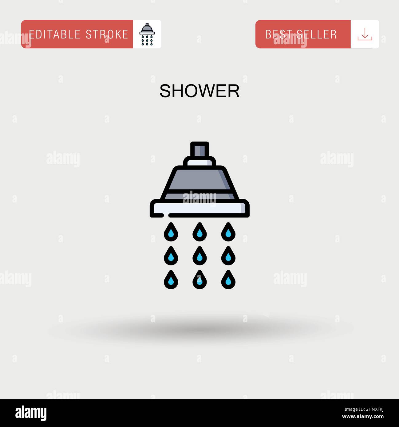 Shower bathroom woman Stock Vector Images - Alamy