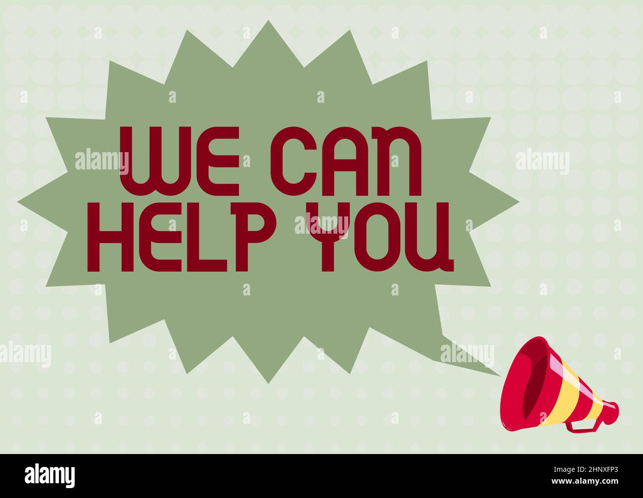 Sign displaying We Can Help You, Word for offering good assistance to ...