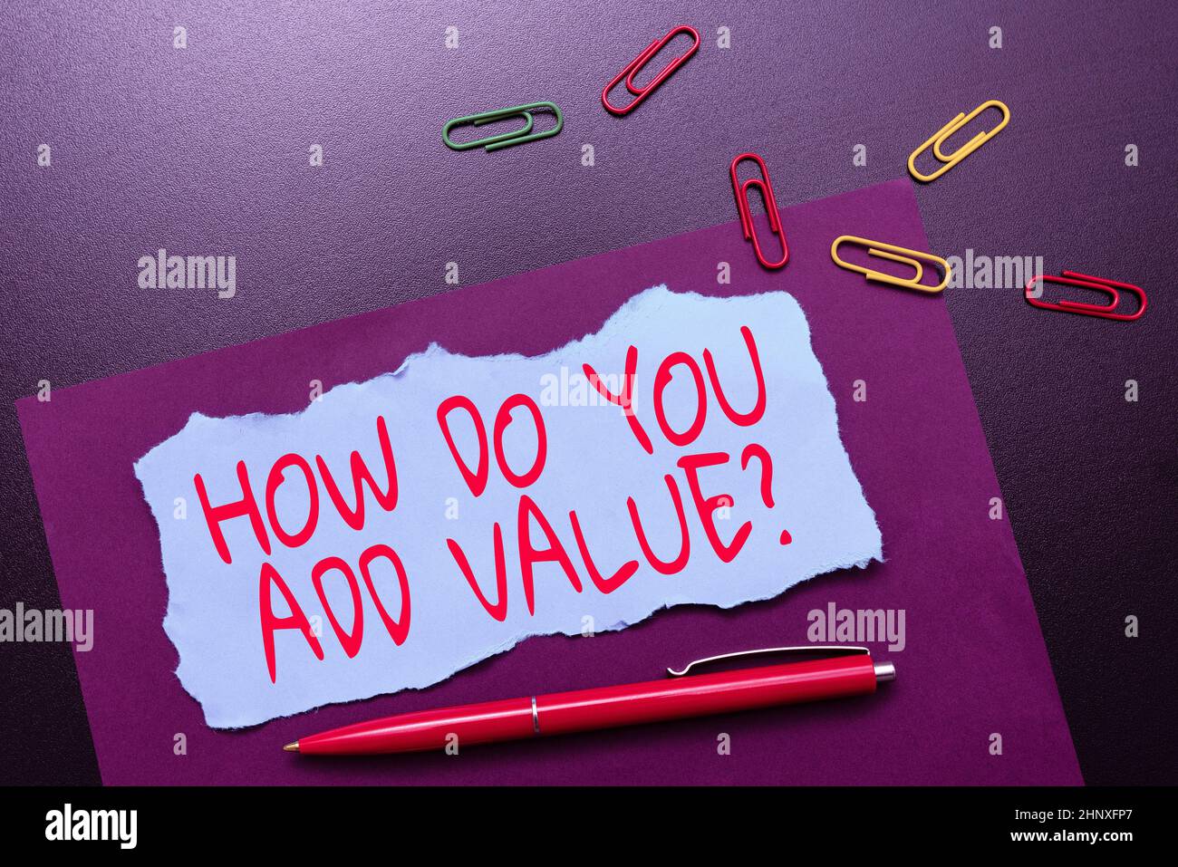 Conceptual caption How Do You Add Value Question, Business idea improve ...