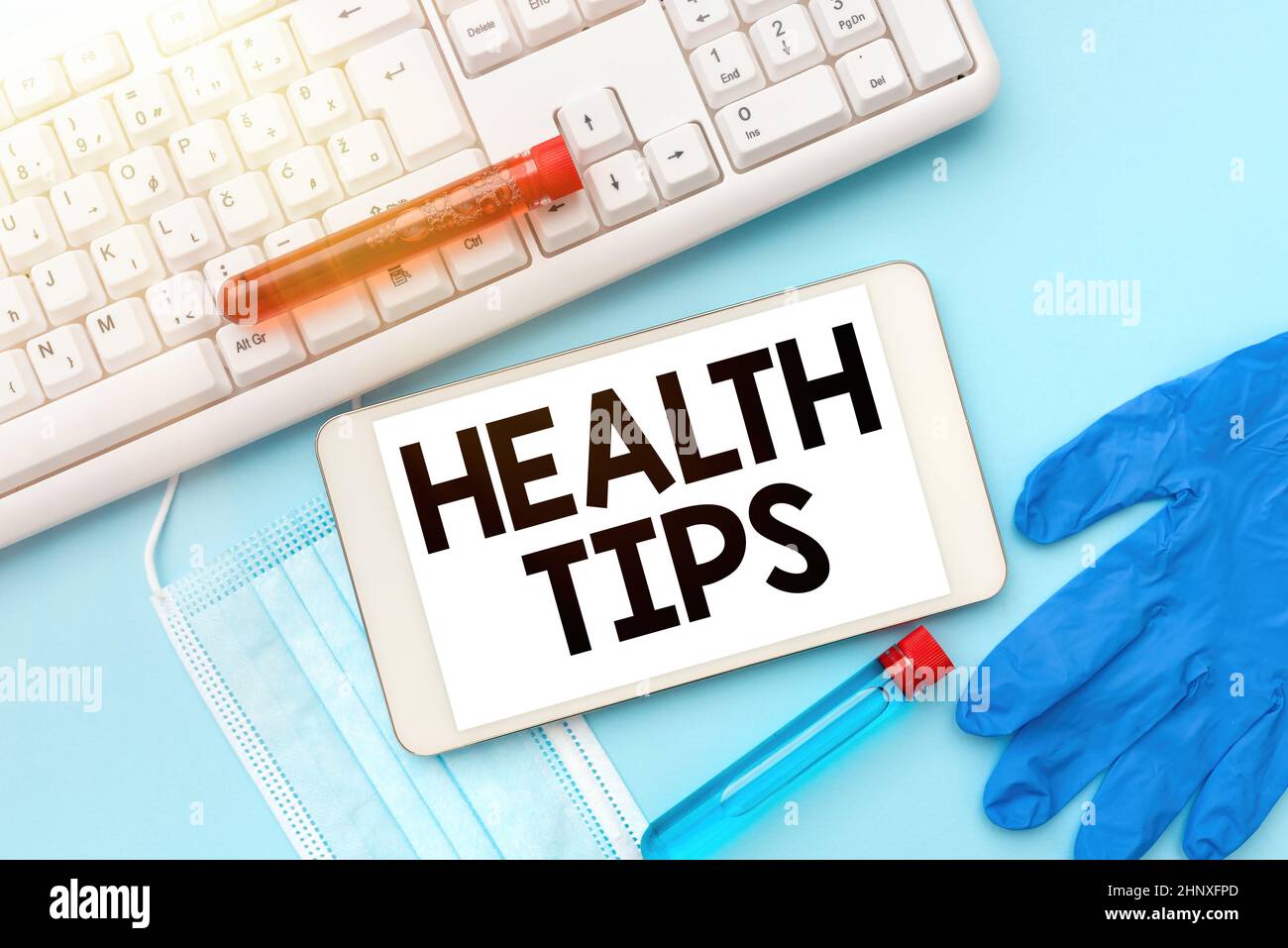 Hand writing sign Health Tips, Conceptual photo advice or information ...