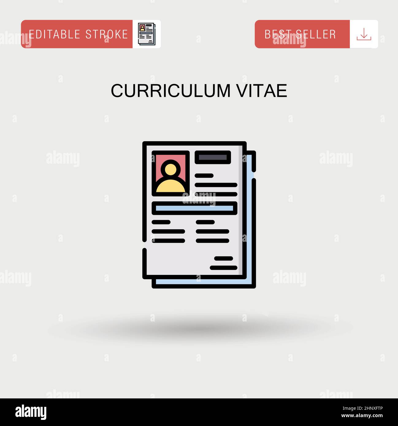 Curriculum vitae Simple vector icon Stock Vector Image & Art - Alamy