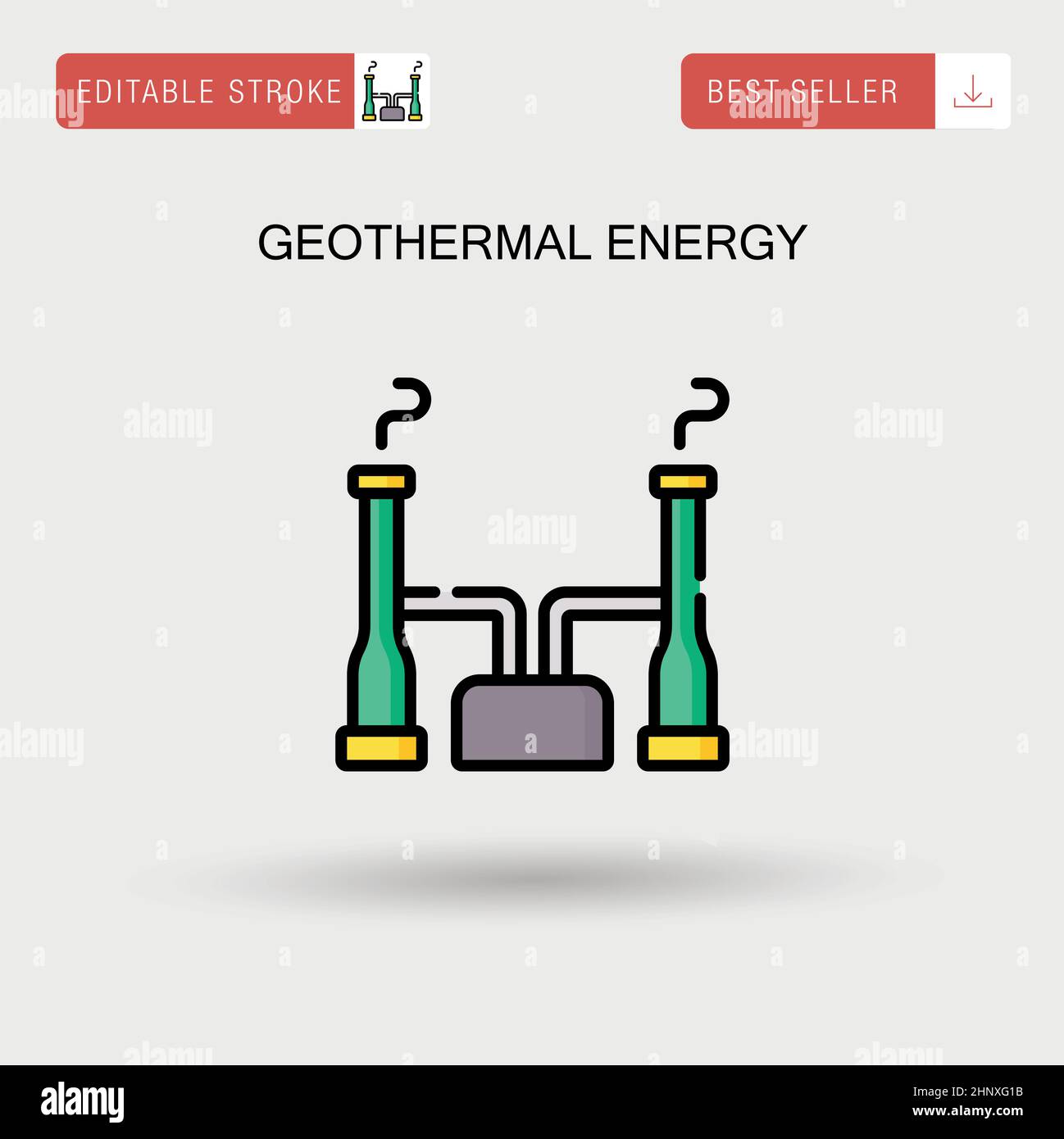 Geothermal energy Simple vector icon Stock Vector Image & Art - Alamy