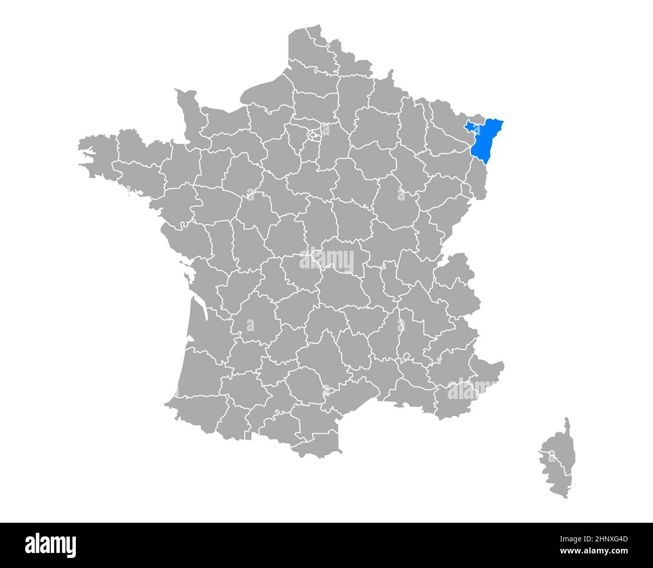 Map of Bas-Rhin in France Stock Photo - Alamy