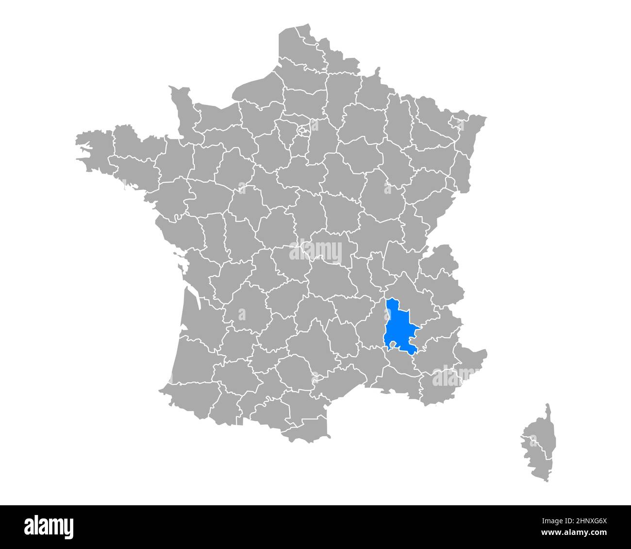 Map of Drome in France Stock Photo - Alamy