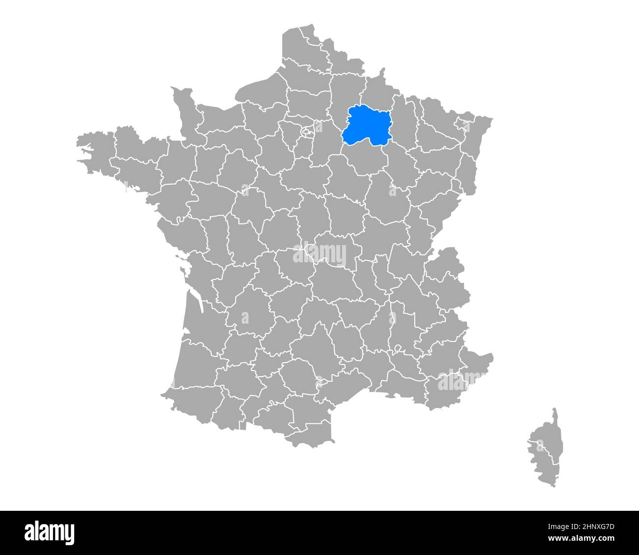 Map of Marne in France Stock Photo - Alamy