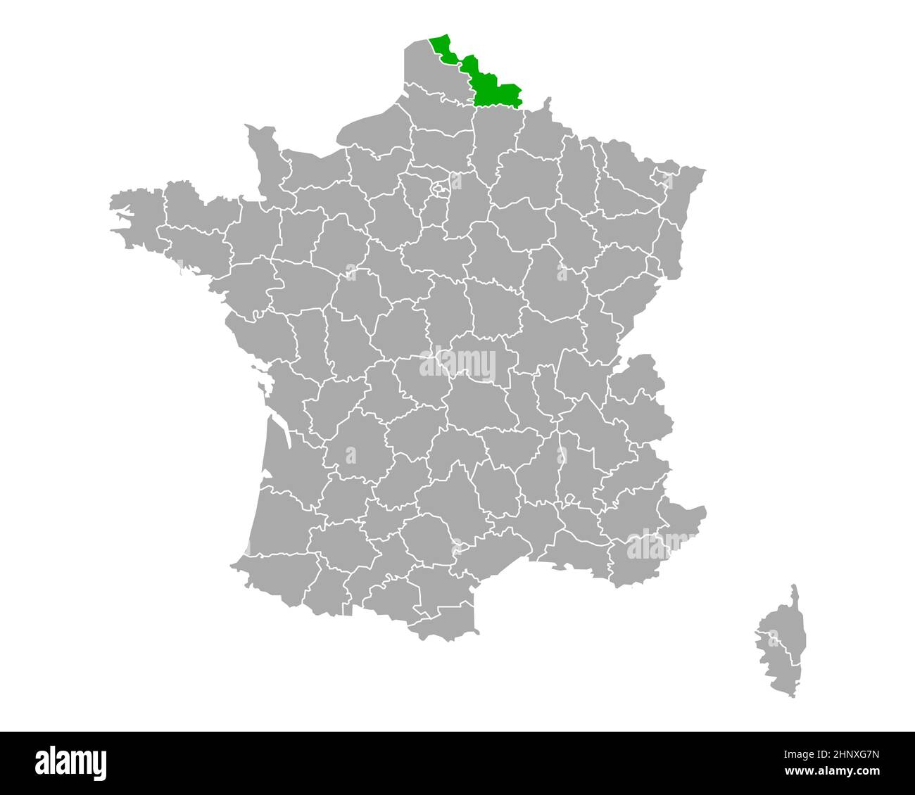 Map of Nord in France Stock Photo - Alamy