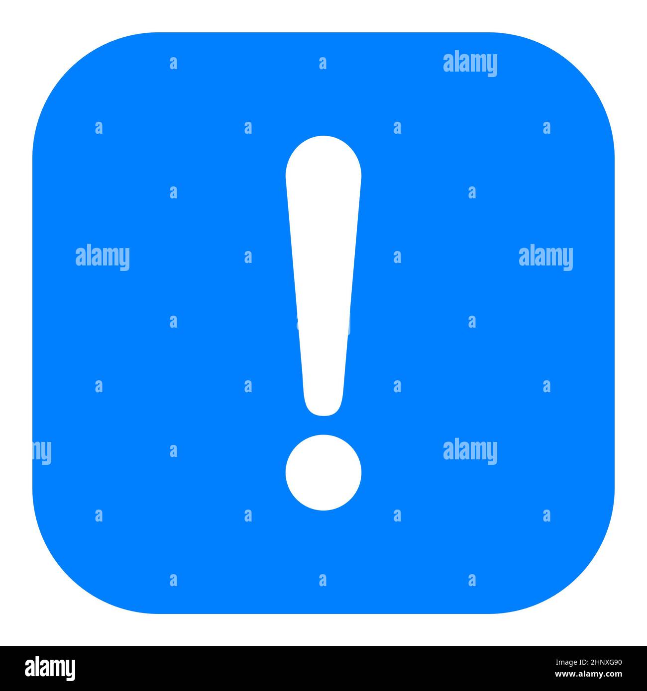 Exclamation mark and app icon Stock Photo - Alamy
