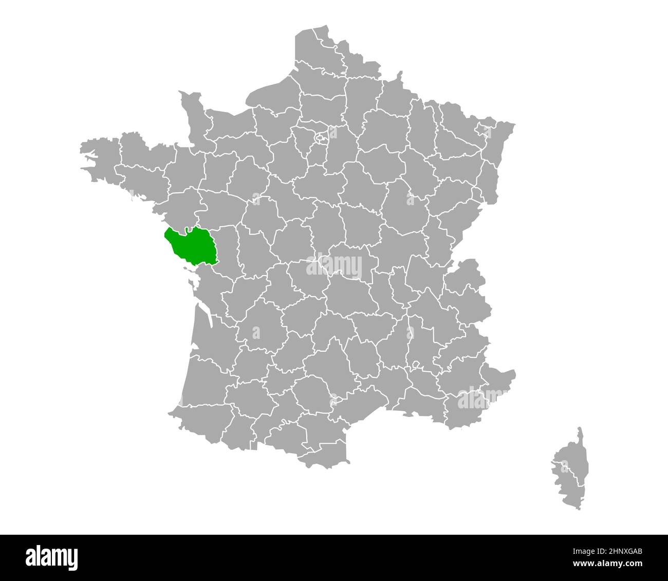 Map of Vendee in France Stock Photo - Alamy