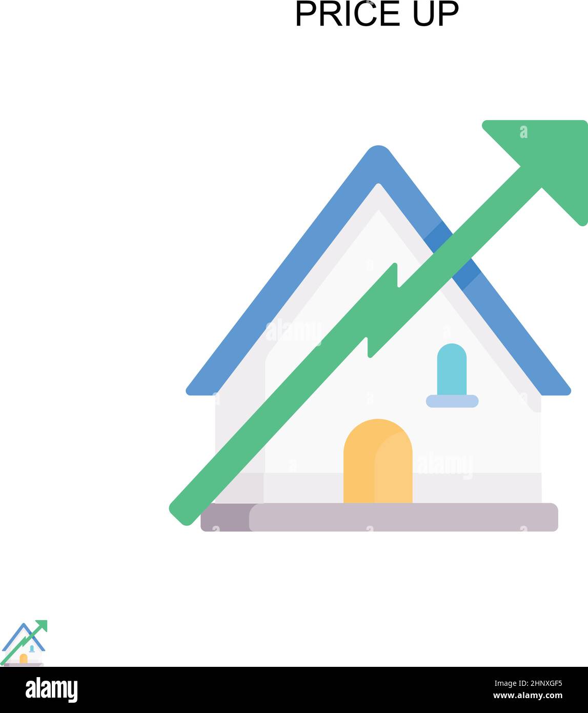 Price up Simple vector icon. Illustration symbol design template for ...