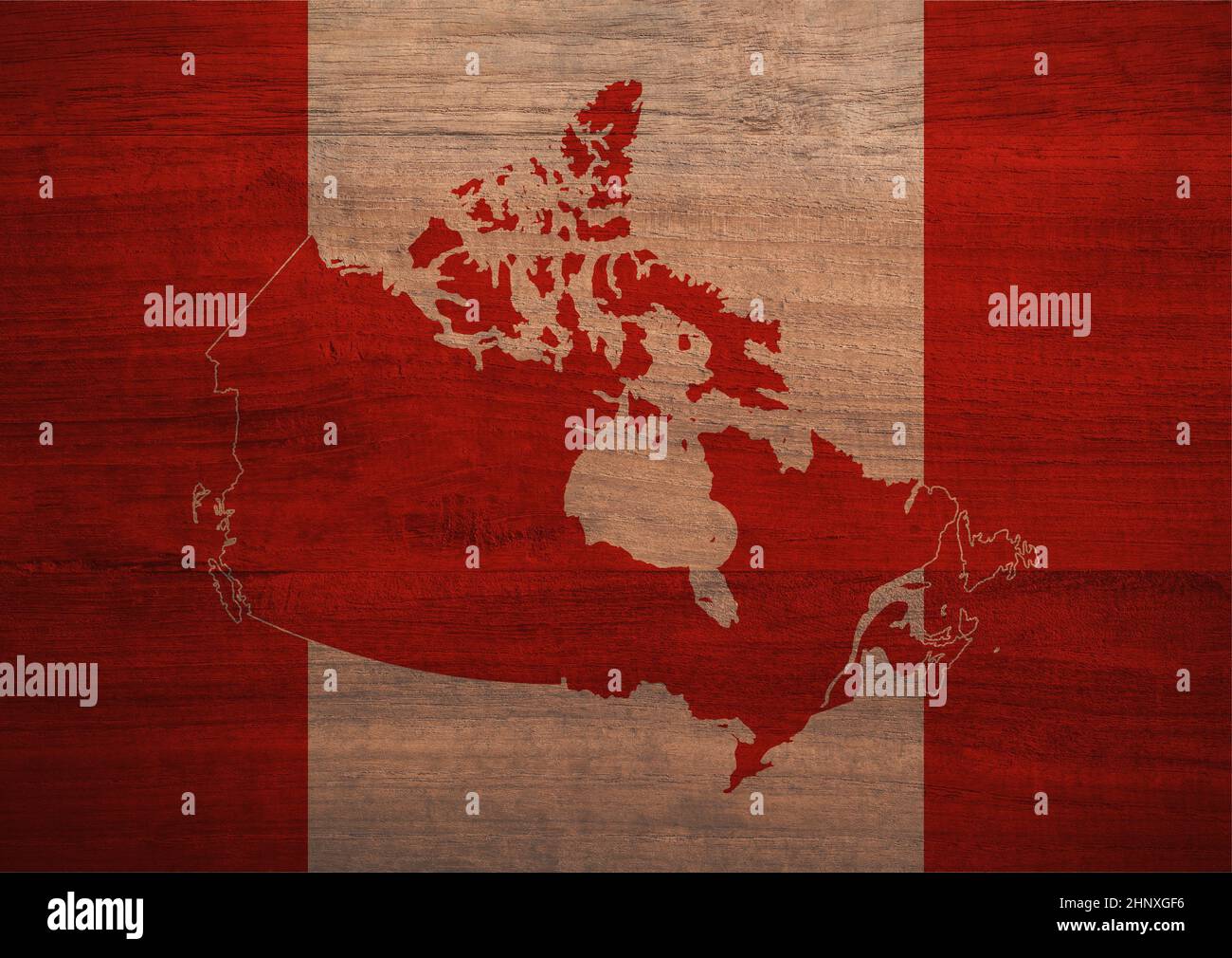 canadian minimalist map with the national flag. brilliant and modern ...