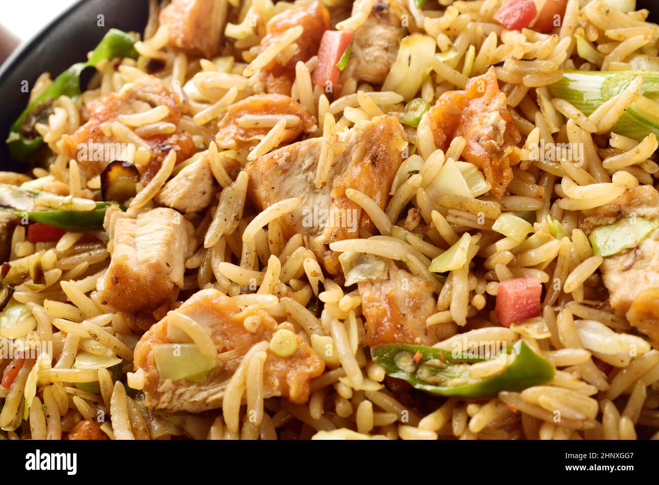 chicken fried rice texture background Stock Photo - Alamy
