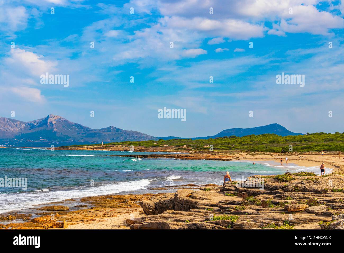 Mallorca Spain 14. September 2018 Rough natural coastal and beach ...