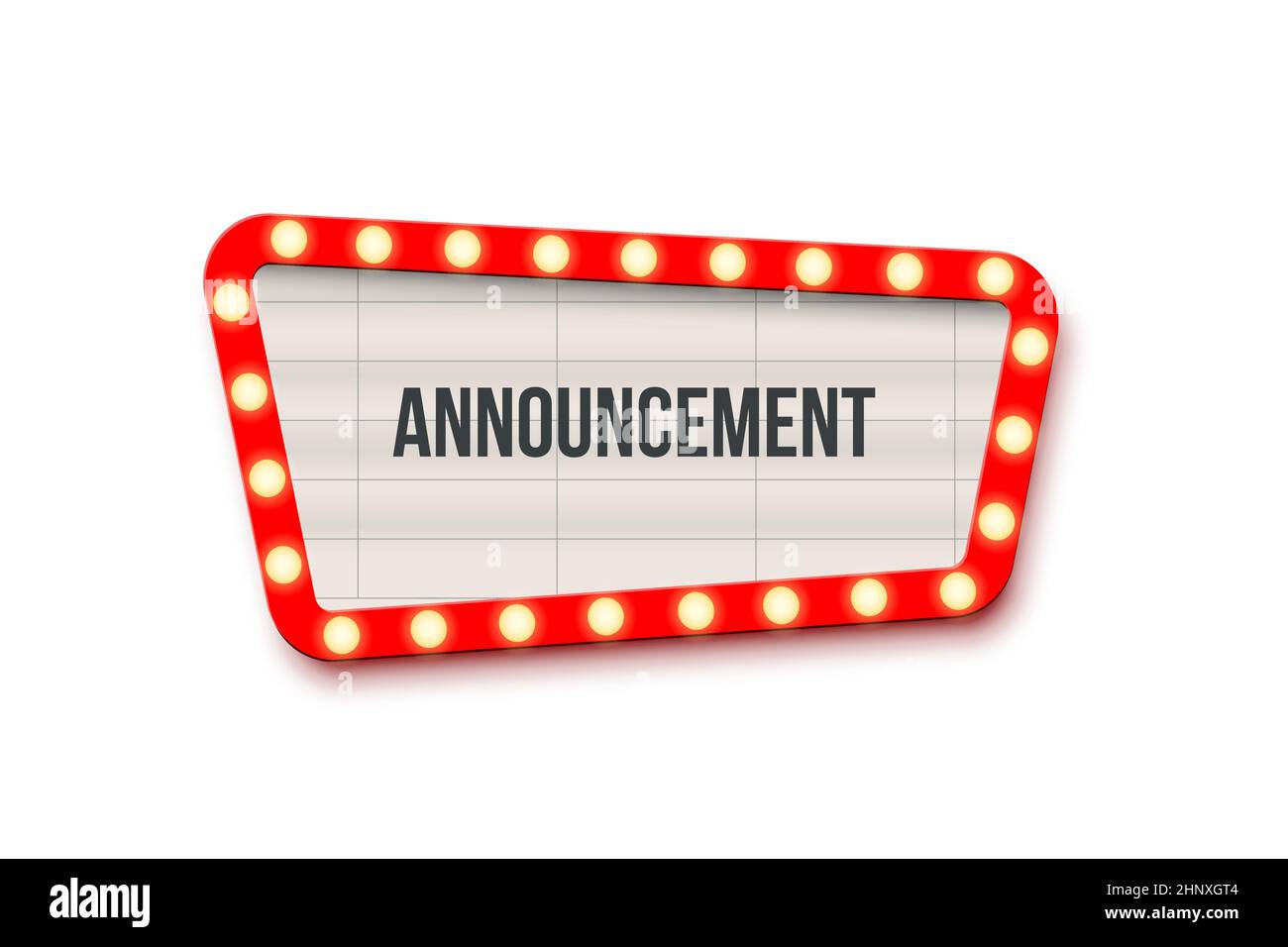 Retro announcement board sign. Cinema billboard or theatre signage ...