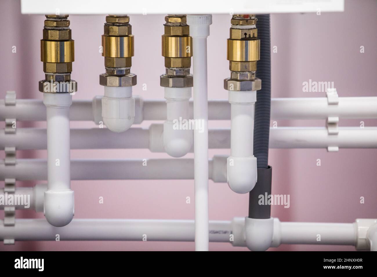 Image of various PVC pipes and fittings Stock Photo - Alamy