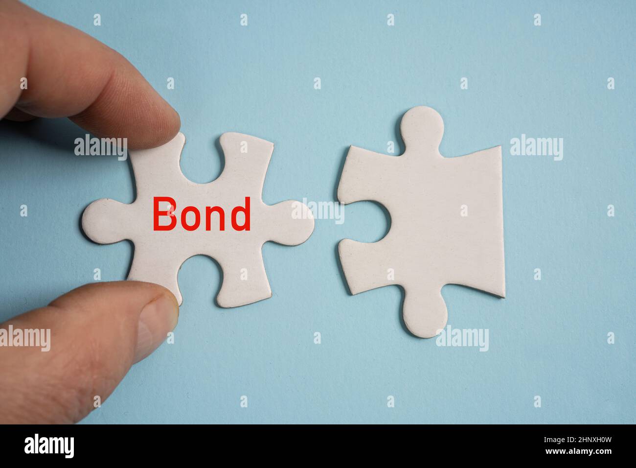 the concept of Bond between puzzle pieces Stock Photo - Alamy