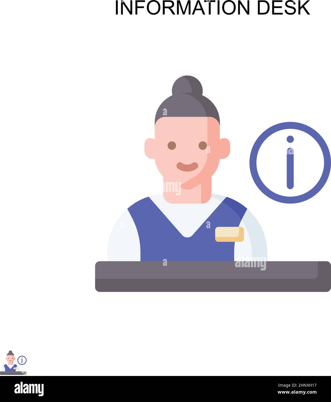 Information desk Simple vector icon. Illustration symbol design ...
