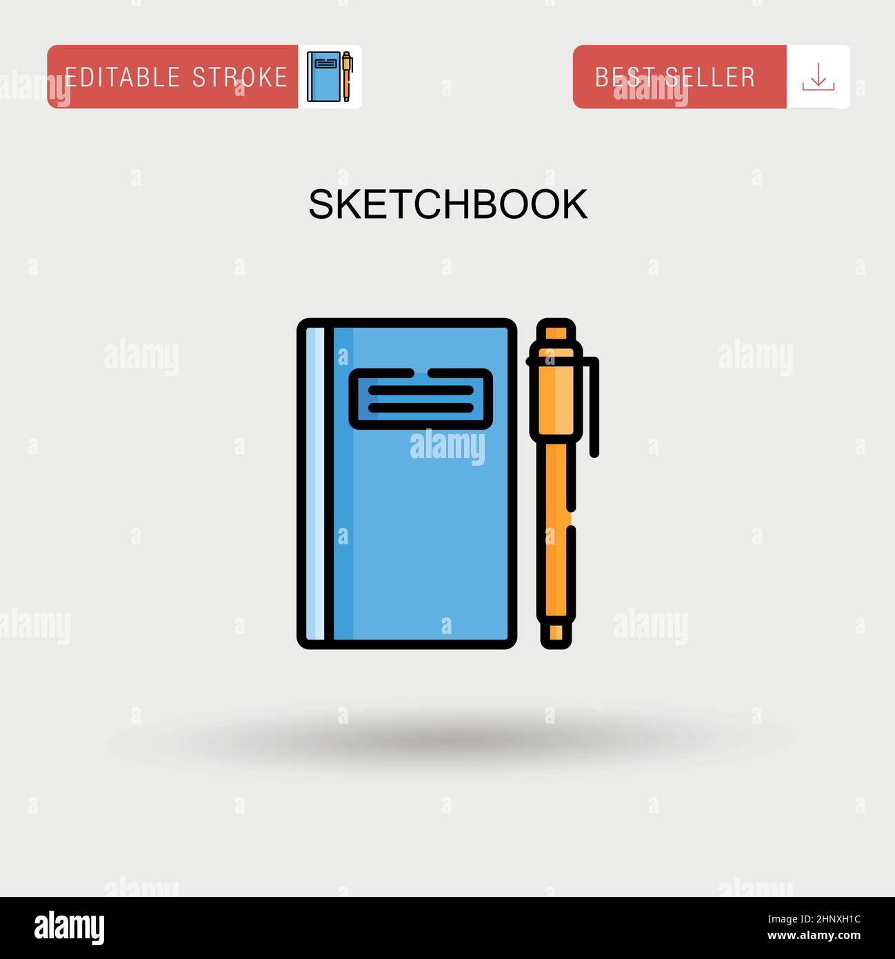Blank sketchbook pen Stock Vector Images - Alamy