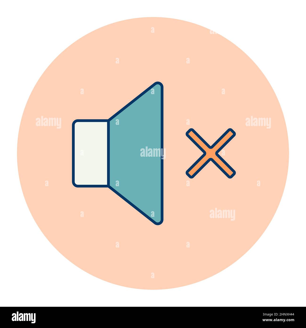 Sound on off color vector icon. Volume. Mute button. Graph symbol for ...