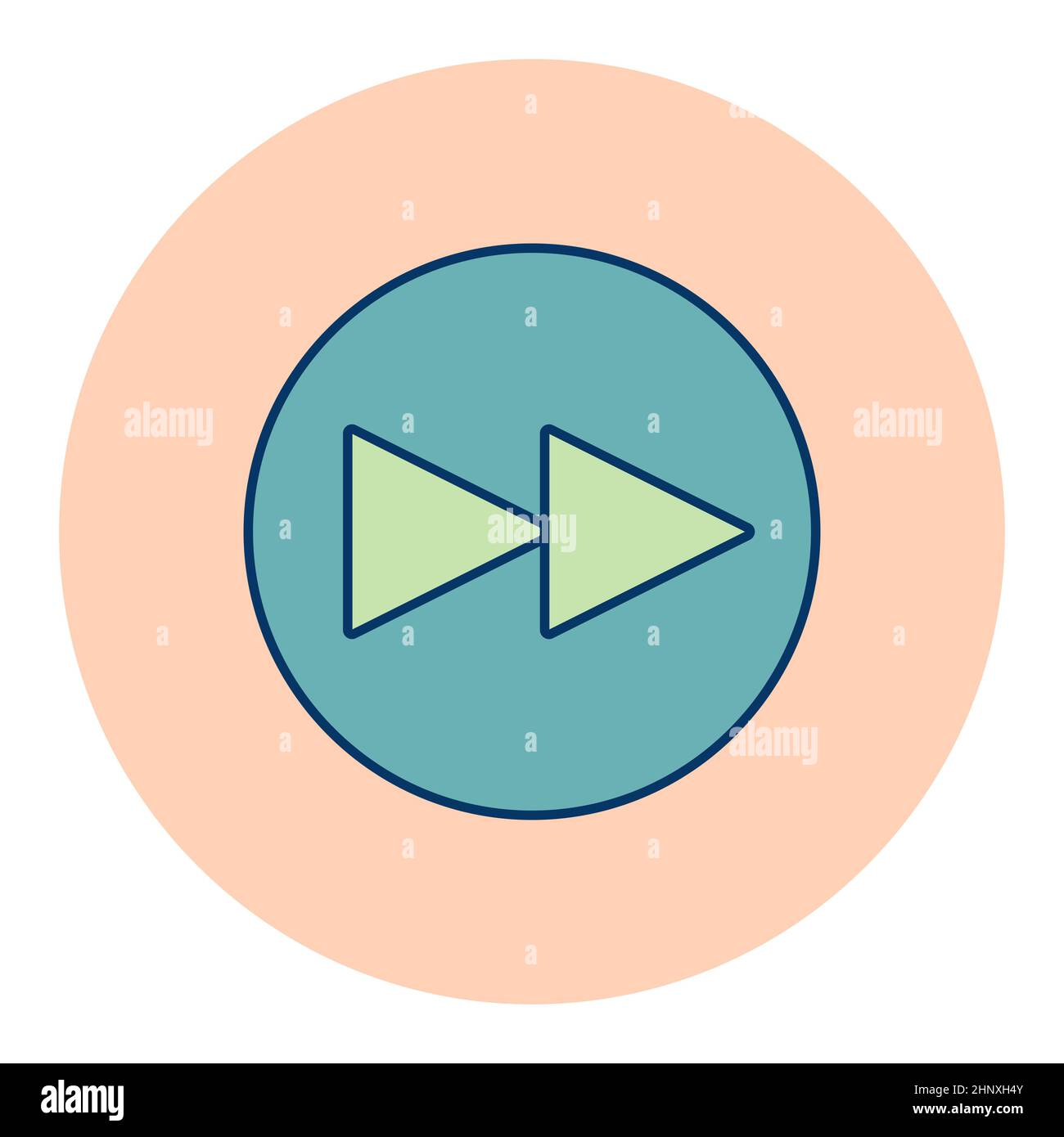 Play next track button color vector flat icon. Graph symbol for music ...