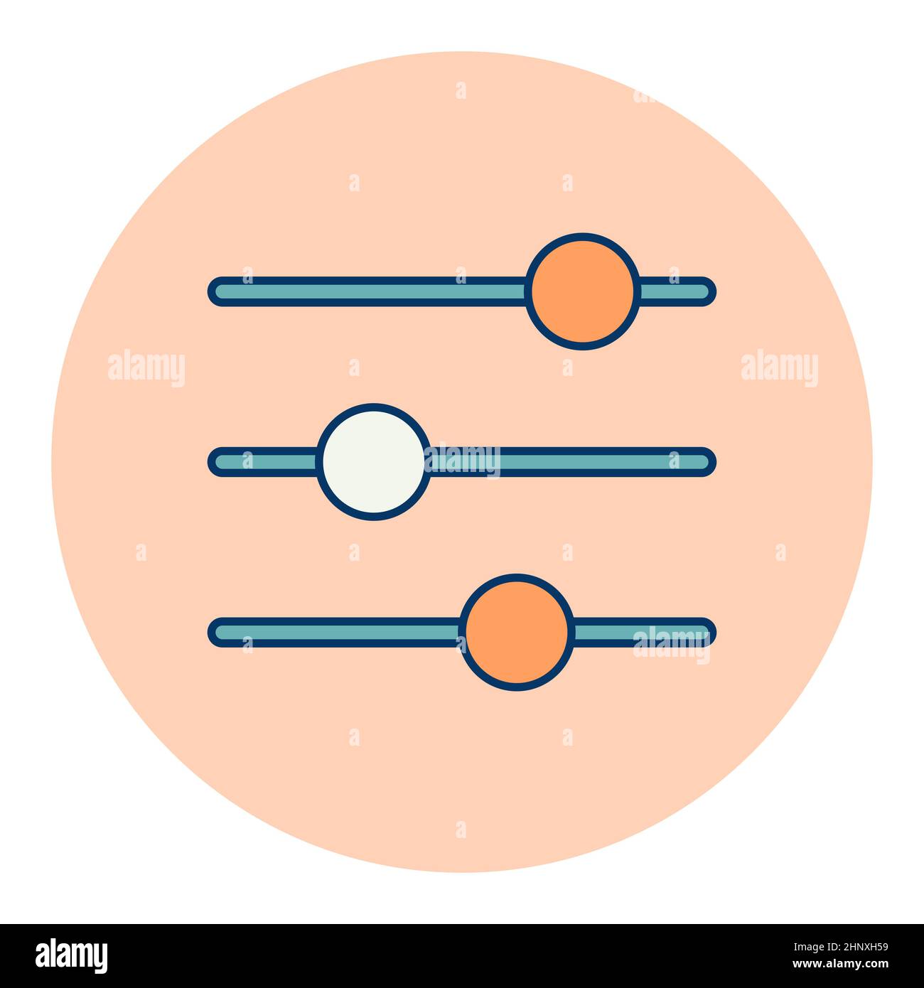Equalizer color vector icon. Music sound wave symbol. Graph symbol for ...