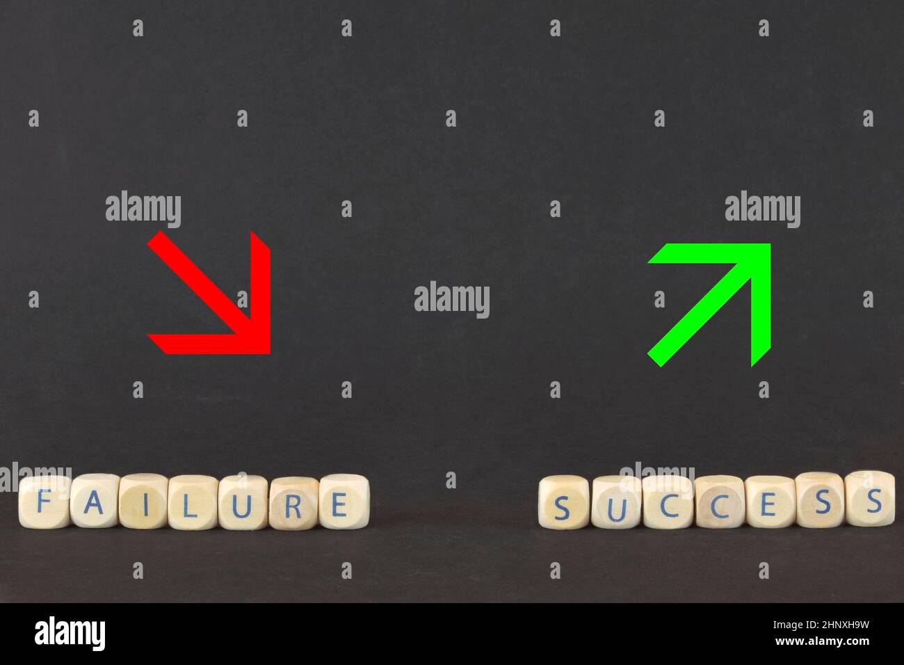 Failure and success. Business concept. The words failure or success on ...