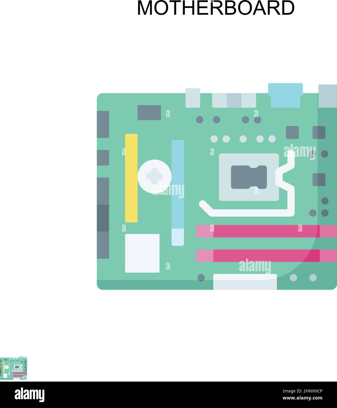 Motherboard Simple vector icon. Illustration symbol design template for ... Motherboard Simple vector icon. Illustration symbol design template for ...