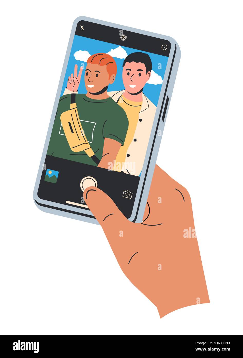 Taking video mobile man Cut Out Stock Images & Pictures - Alamy