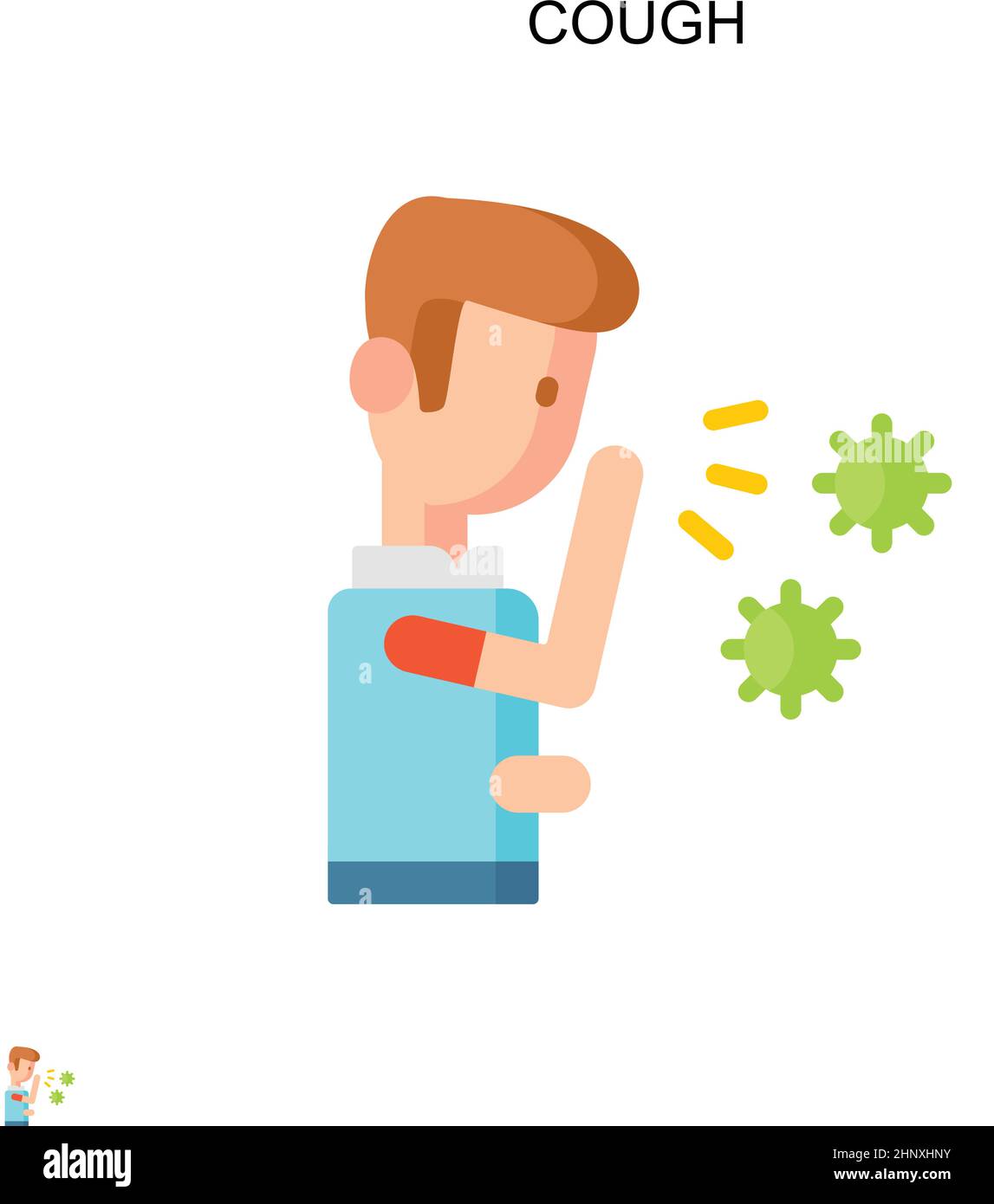 Cough Simple vector icon. Illustration symbol design template for web ...