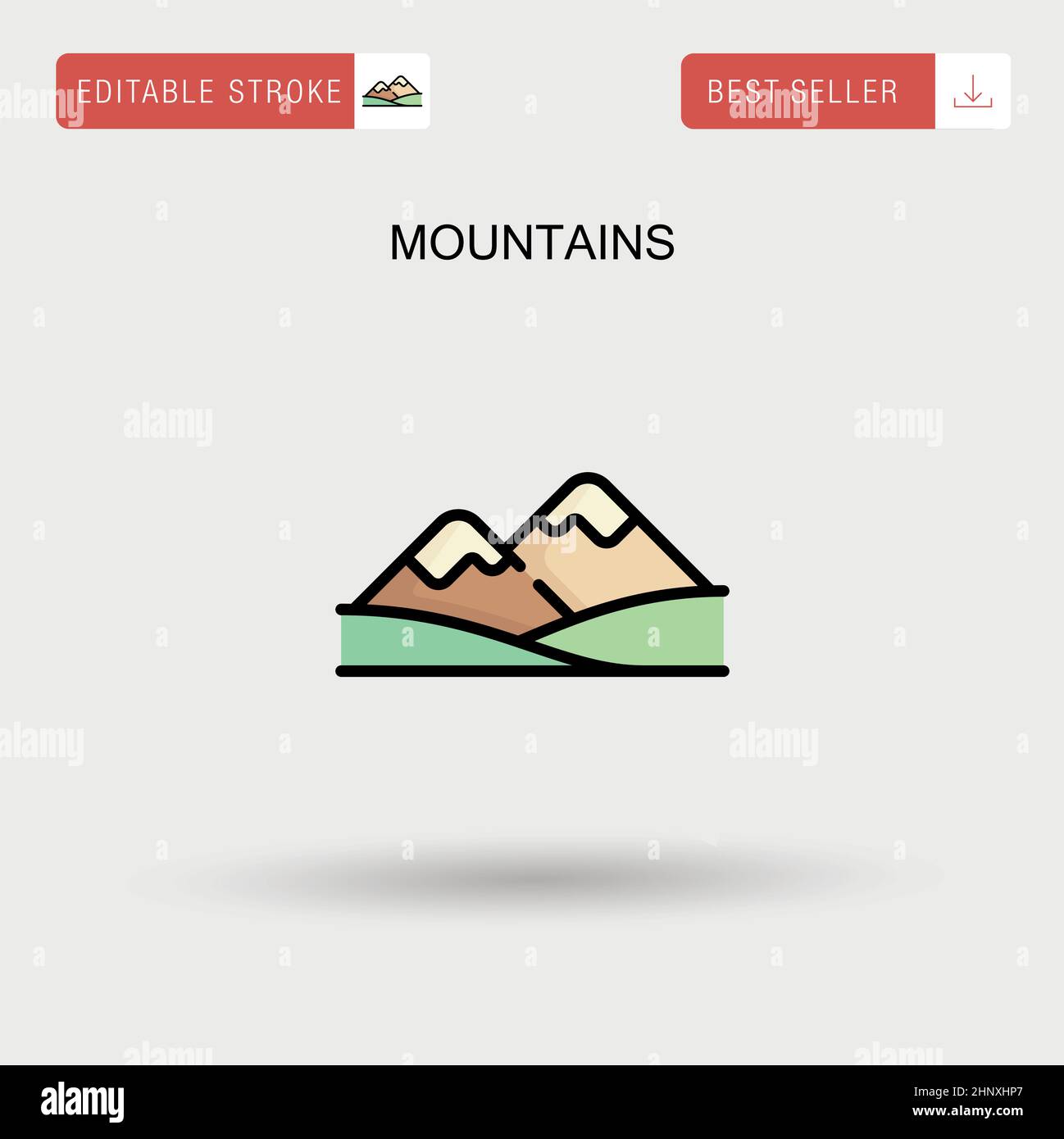 Mountains Simple vector icon Stock Vector Image & Art - Alamy