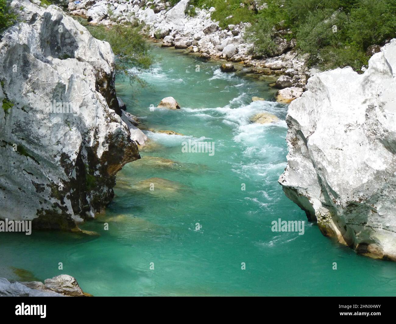 Velika Korita or Great Canyon of Soca river, Bovec, Triglav National ...